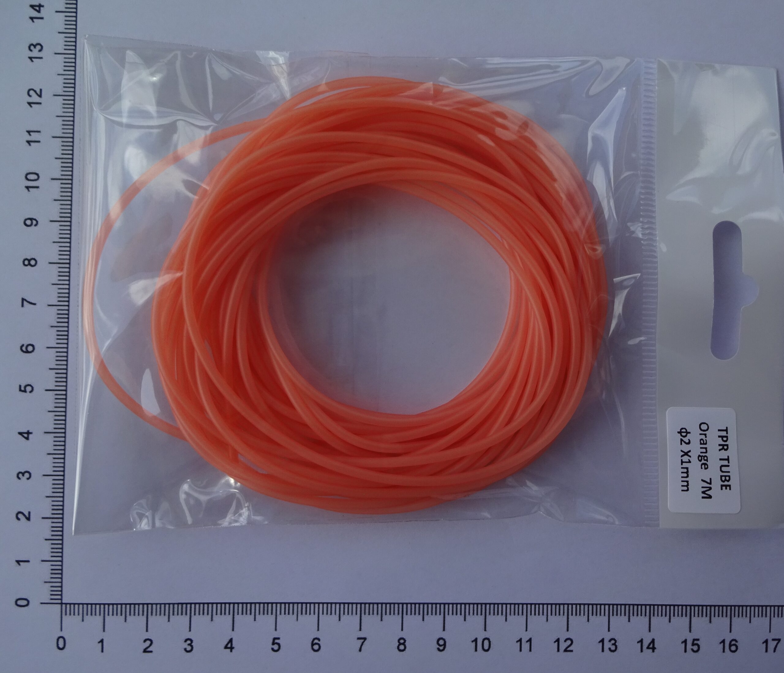 TPR tube , UV Orange, 7 meter / 2 mm. – Toko